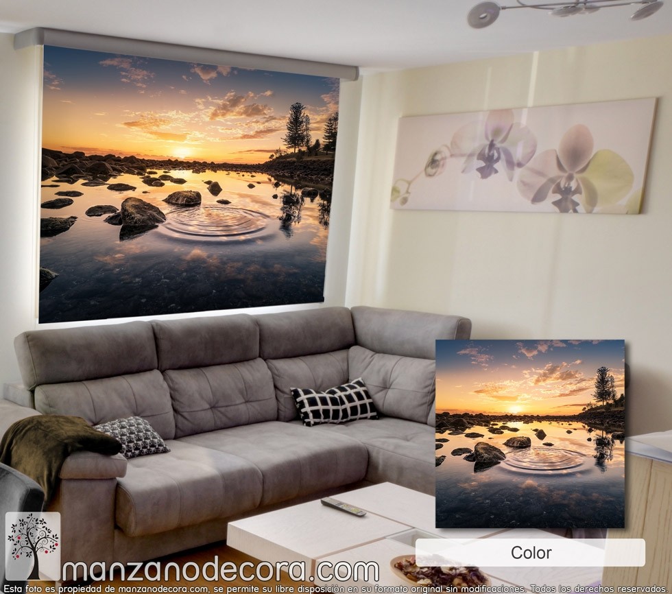 Estor Enrollable Fotográfico Salón Bendowa - Cortinas Manzanodecora