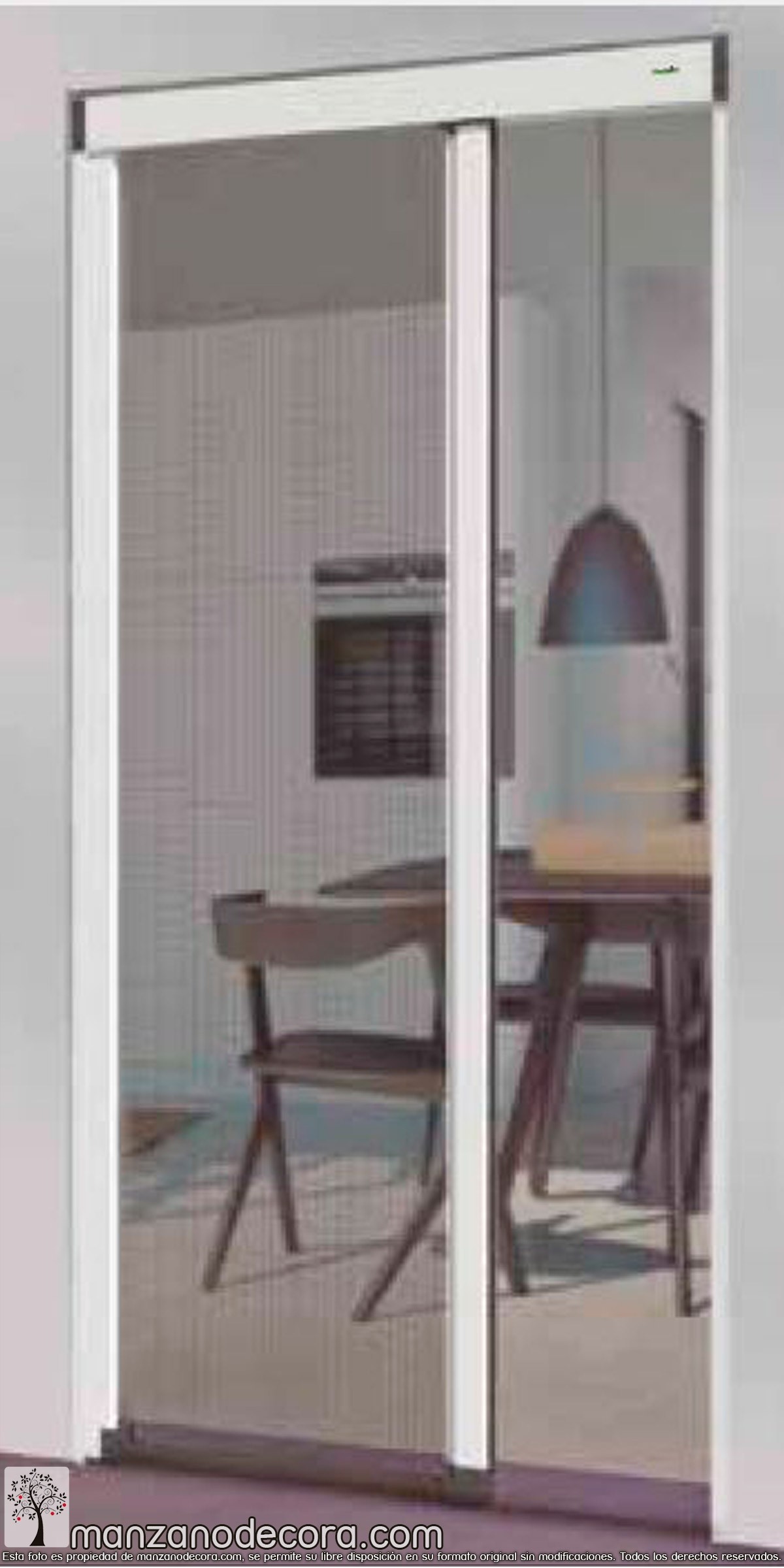 Mosquitera Enrollable Puerta Cortinas Manzanodecora